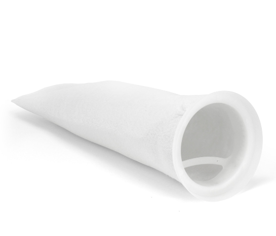 Felt Filter Sock with Plastic Ring 200 micron - 4" Diameter x 8" Lengt ...